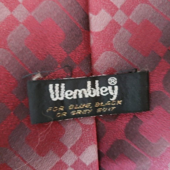 Wembley | Accessories | Wembly Red Silver Geometrical Mens Tie | Poshmark